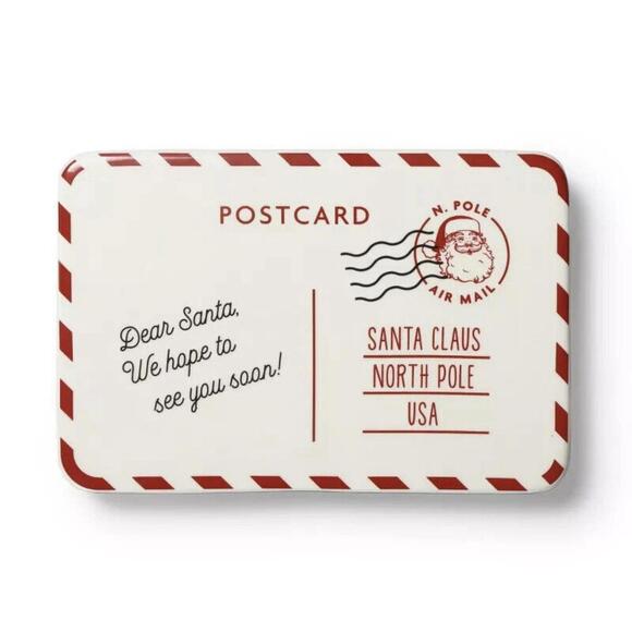 Target | Accents | Target Ceramic Envelope Santa Postcard Cake Stand ...